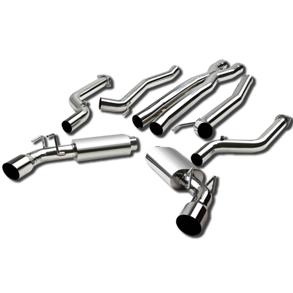 DNA Motoring CBE-CCSS-62-L10 Chevy Camaro Catback Exhaust System 4" Tip ...