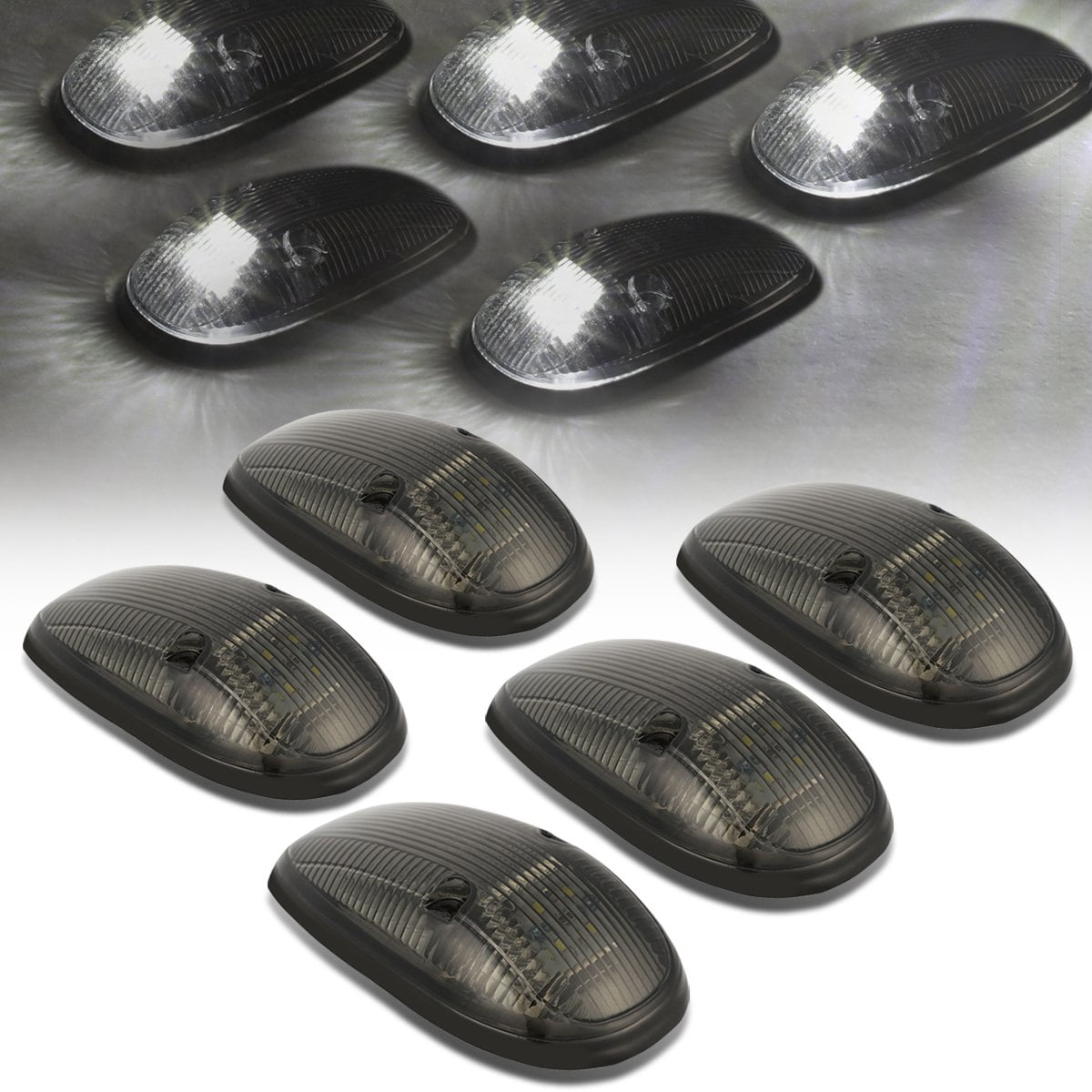 DNA Motoring CBL-DR99-SM-W White MMF7 LED Cab Roof Top Marker Lights X ...