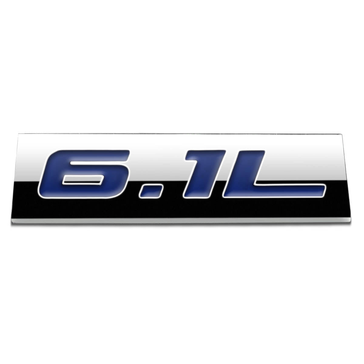 DNA Motoring EM-AS-61L-BL METAL EMBLEM CAR BUMPER TRUNK FENDER DECAL LOGO BADGE CHROME BLUE 6.1L ...