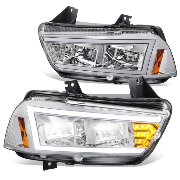 DNA Motoring Full LED DRL Headlights with Amber Turn Signal Lamp for 11 ...