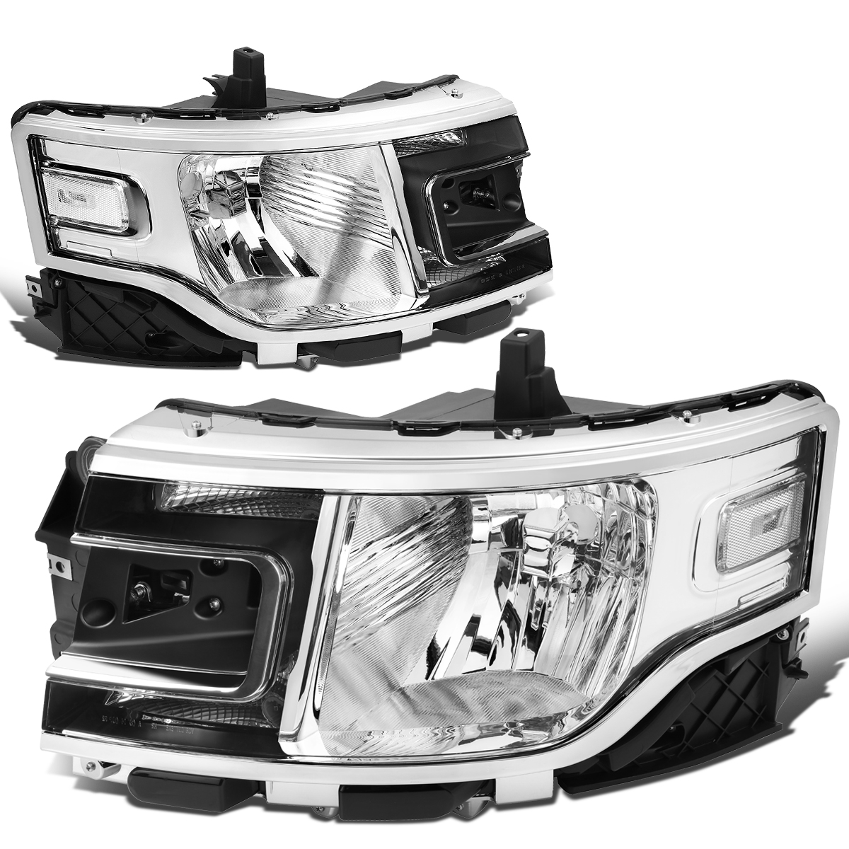 DNA Motoring Factory Style Headlights Lamps w/LED Side Marker for 2013 ...