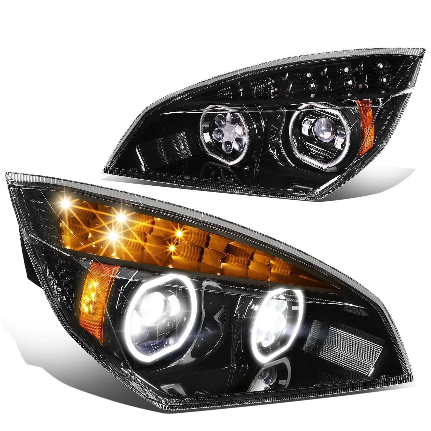 DNA Motoring HL-HAY-018-BK For 2018-2021 Freightliner Cascadia Black ...