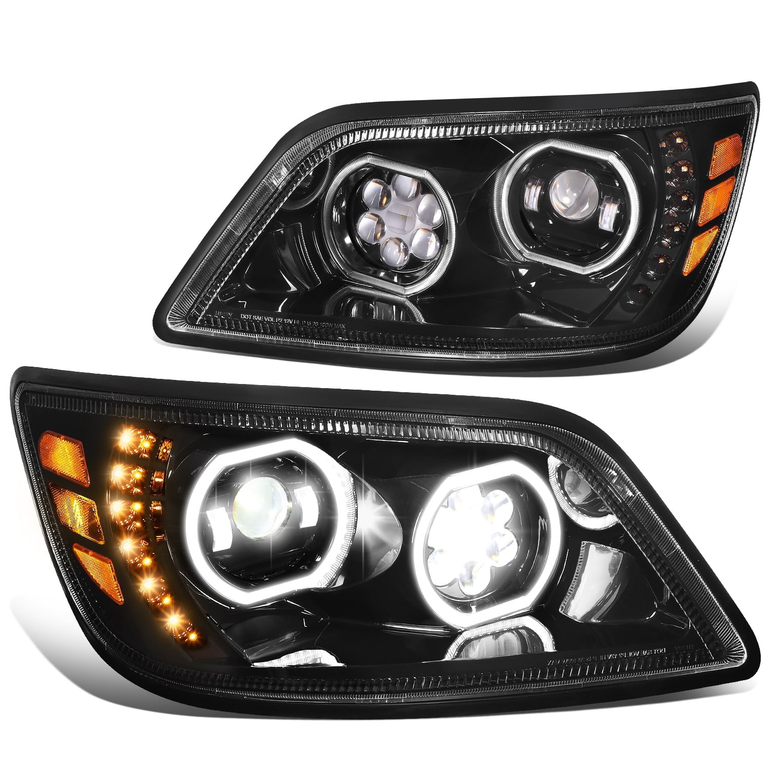 DNA Motoring LED Sequential Signal Projector Headlights for 2006-2017 ...