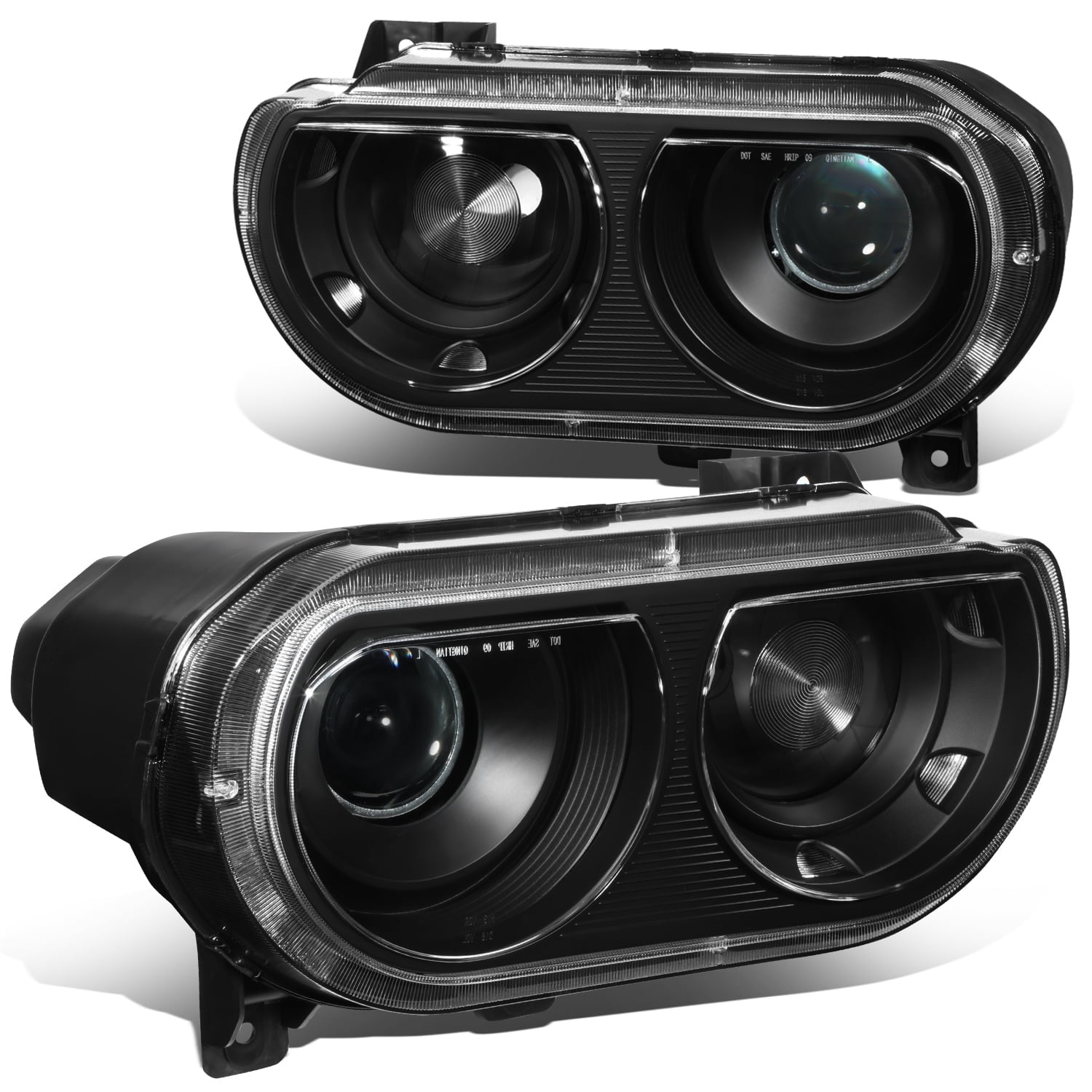 DNA Motoring For 08-14 Dodge Challenger Black Factory HID Projector ...