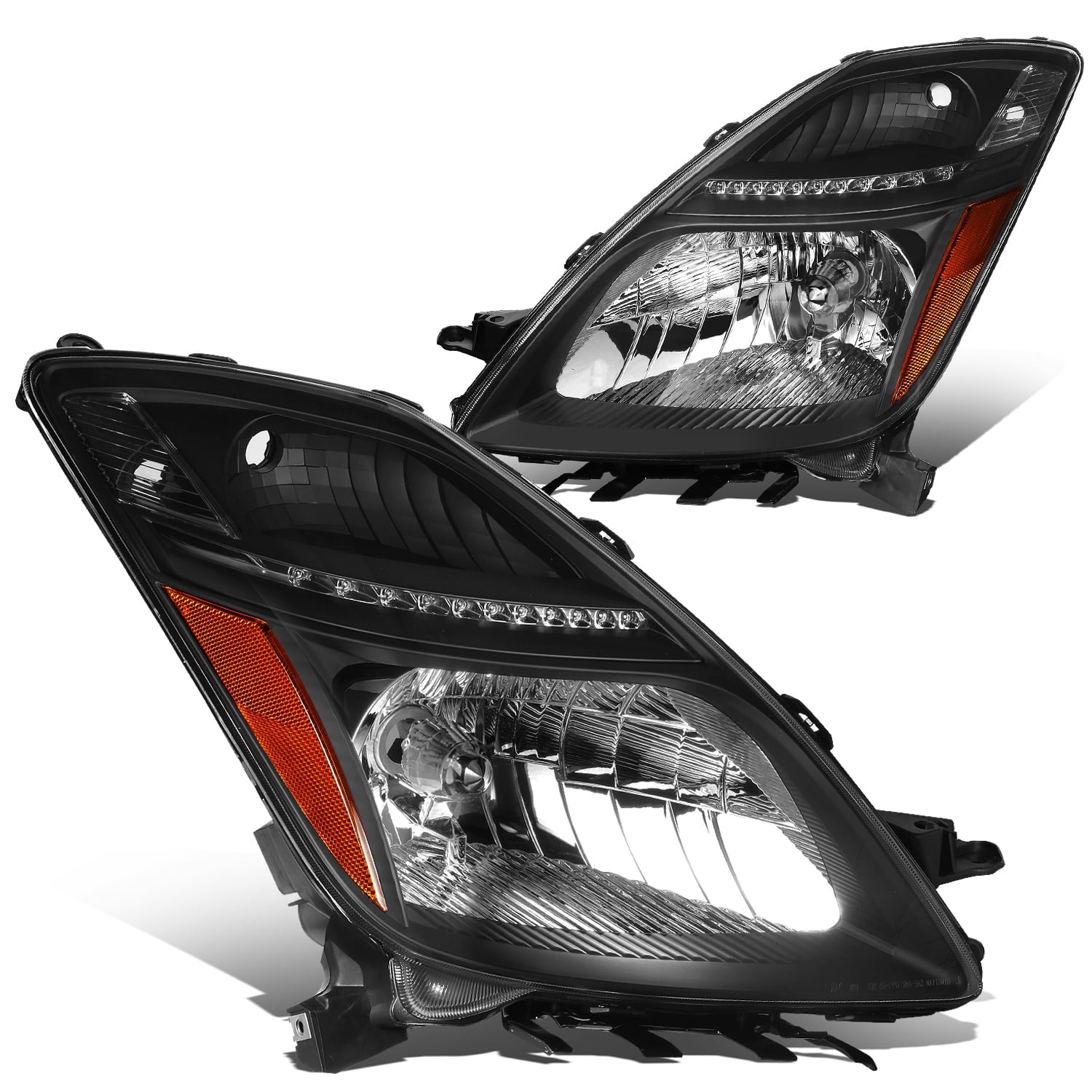 DNA Motoring For 06-09 Toyota Prius OE Factory Style Black Amber Corner ...