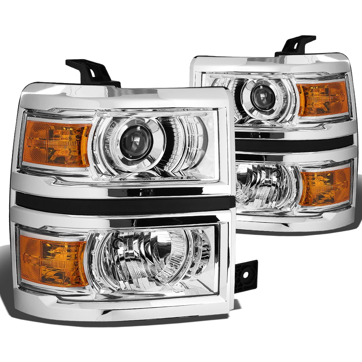 DNA Motoring HL-HPL-CSIL14-CH-AM For 2014 to 2015 Chevy Silverado 1500 ...