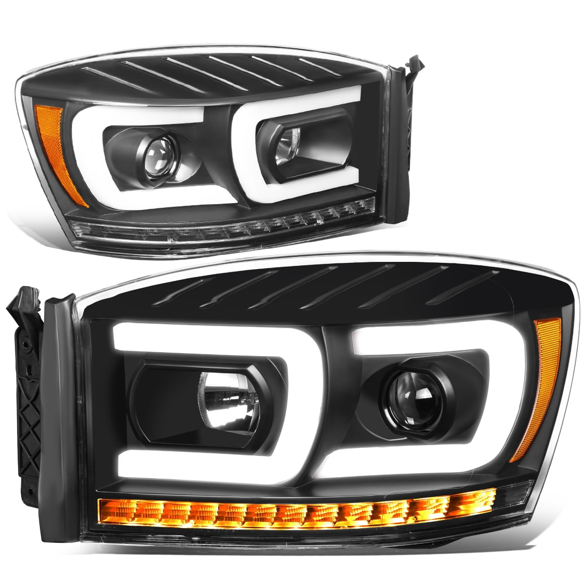 DNA Motoring LED Sequential Turn Signal/Dual DRL Projector Headlight ...