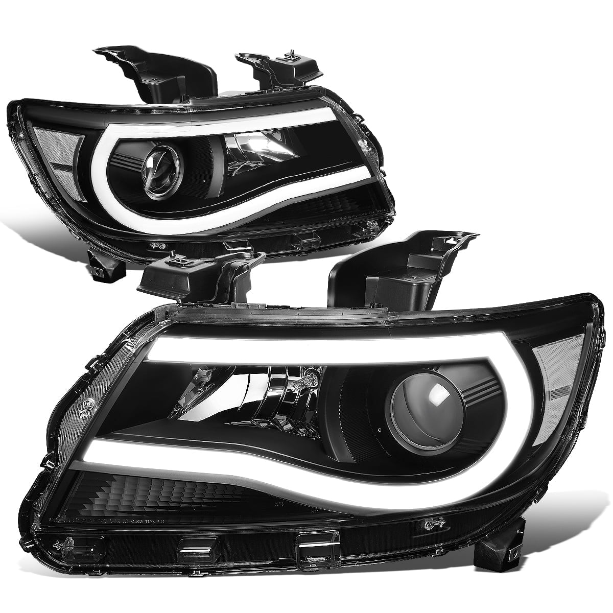 DNA Motoring For 15-23 Chevy Colorado LED DRL Black Clear Projector ...
