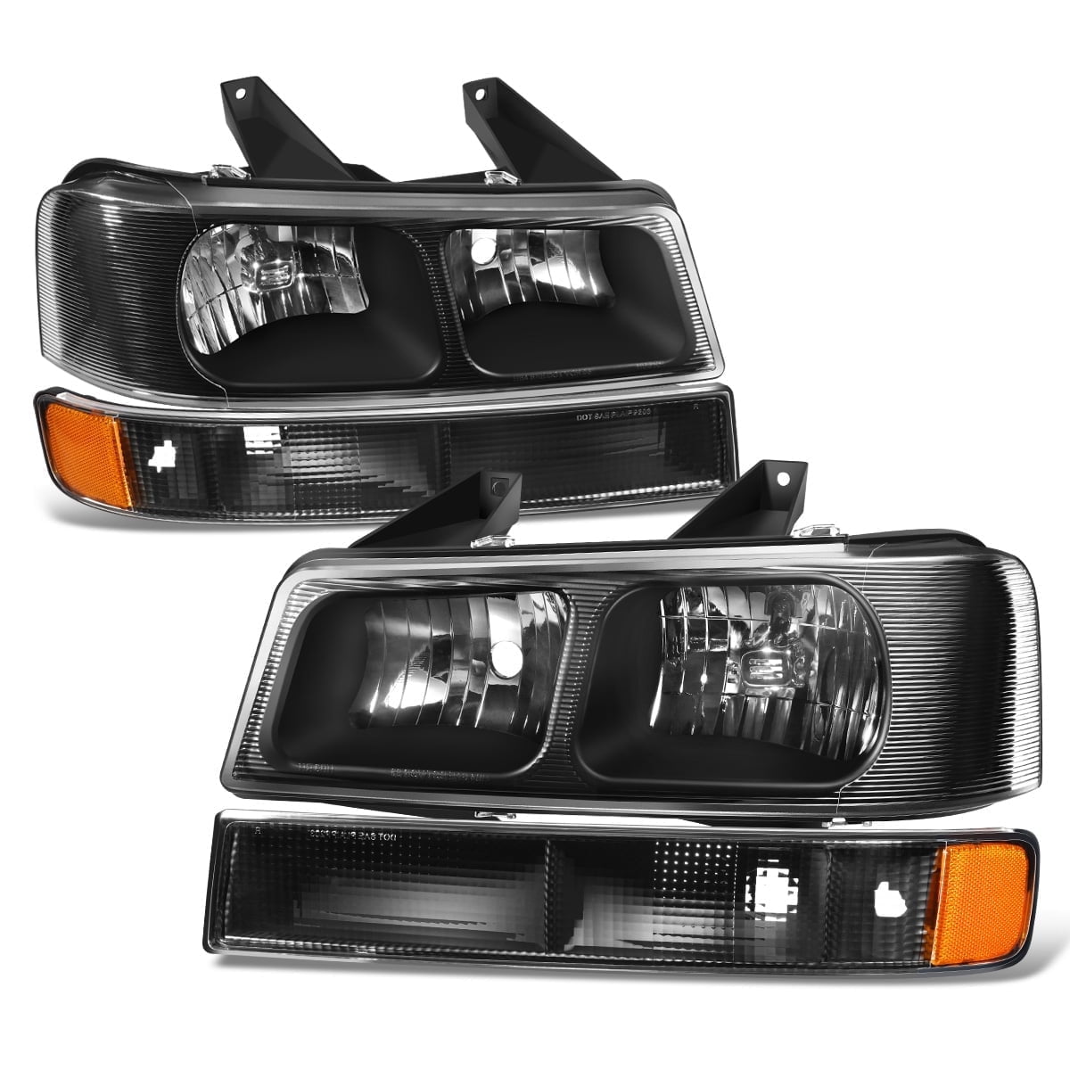 DNA Motoring For 2003-2023 Chevy Express GMC Savana Black Headlights ...