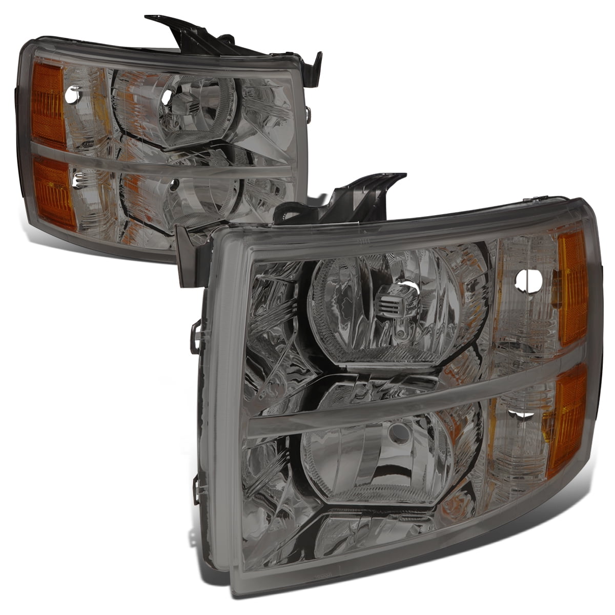 DNA Motoring HL-OH-CSIL07-SM-AM For 2007 to 2013 Chevy Silverado 1500 ...