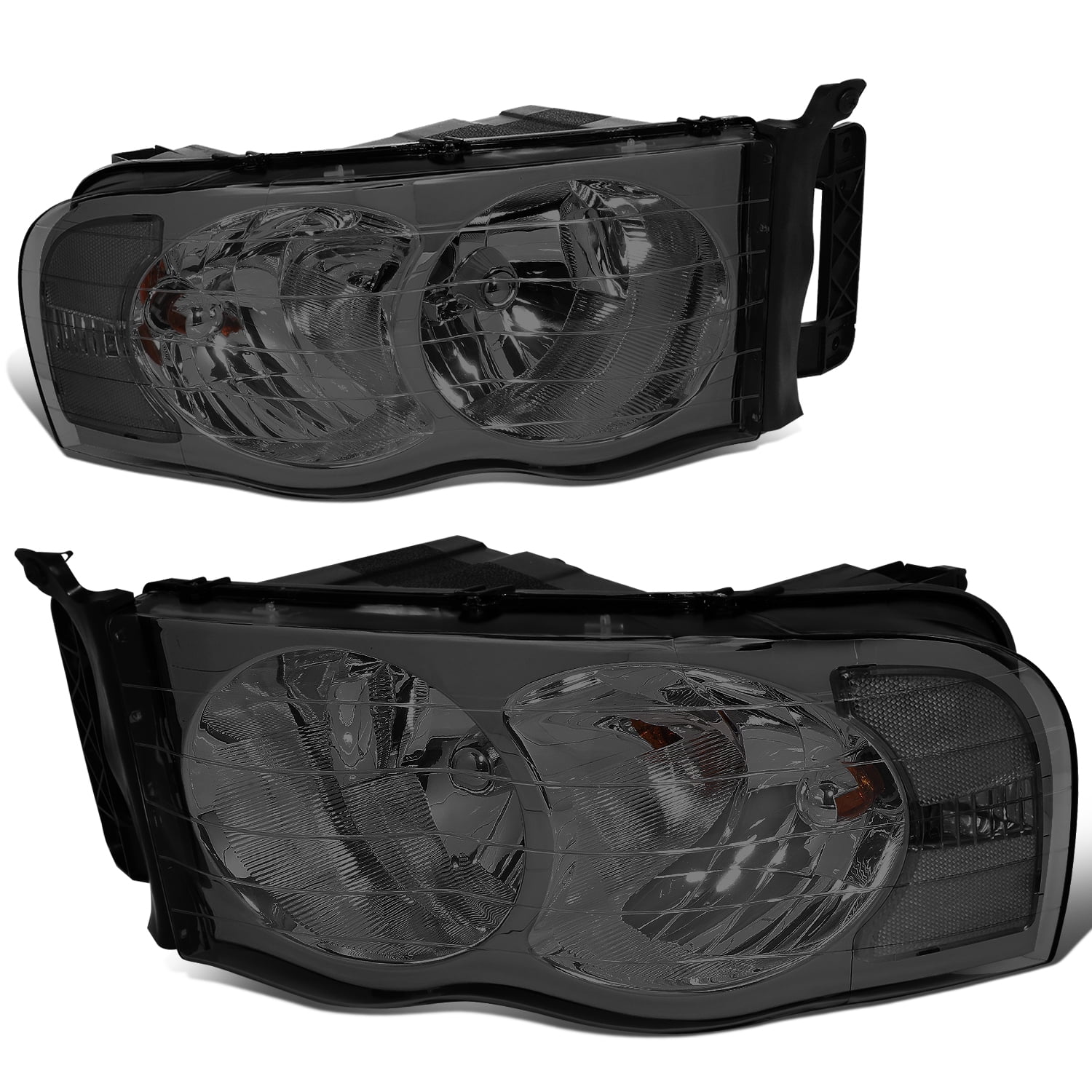 DNA Motoring HL-OH-DR02-SM-CL1 For 2002 to 2005 Dodge Ram Truck 1500 ...