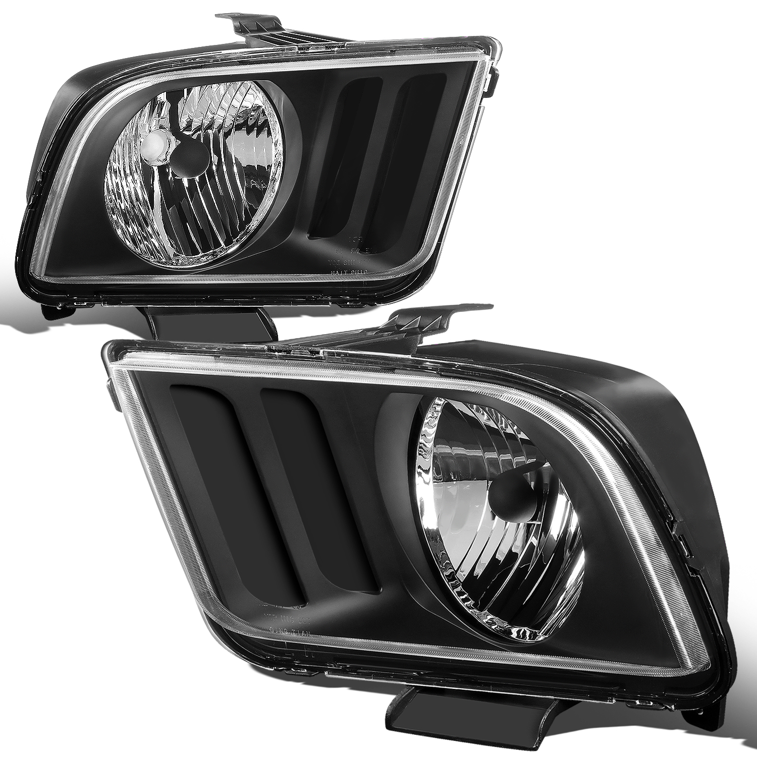 DNA Motoring HL-OH-FM05-CH-CL1 For 2005 to 2009 Ford Mustang OE Style ...