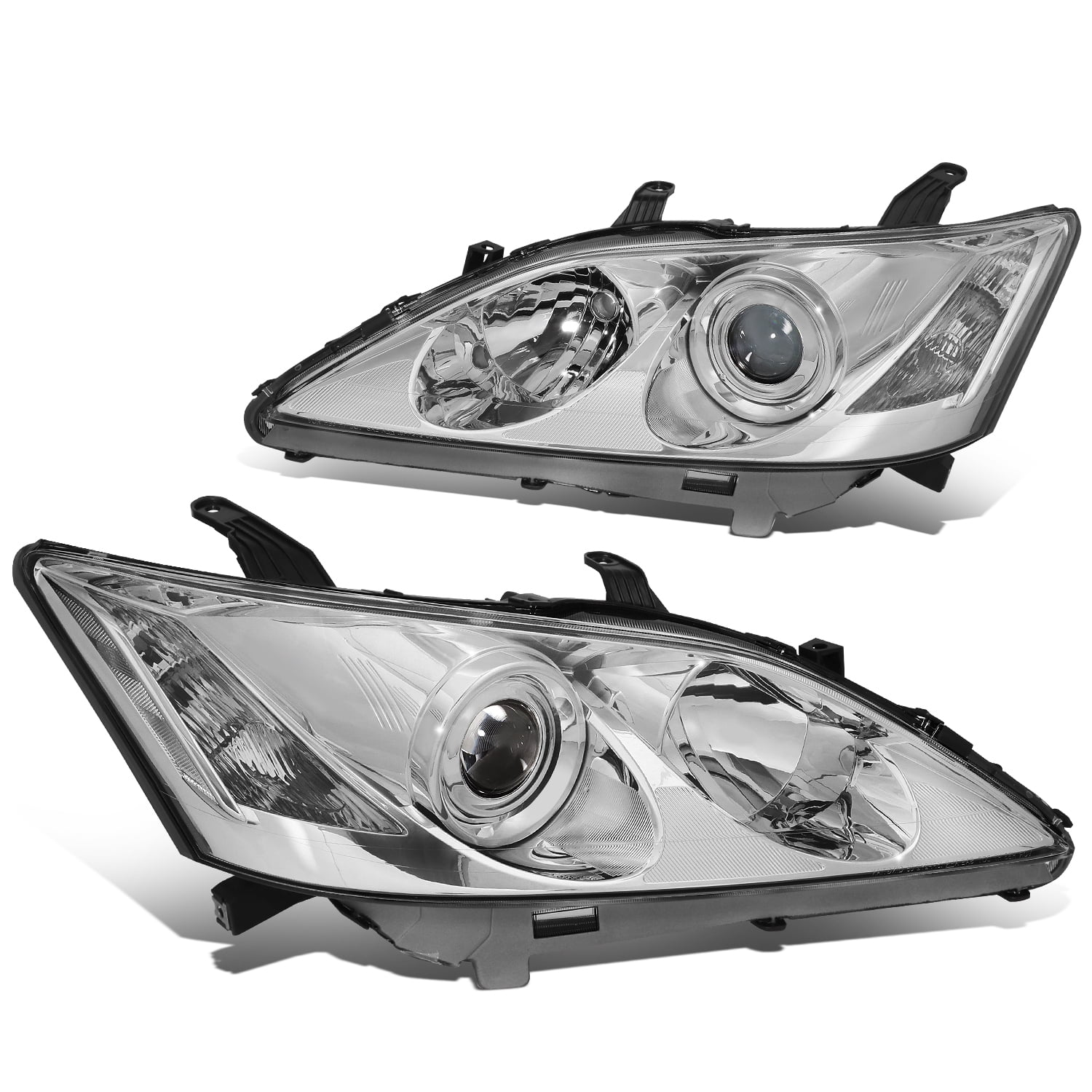 DNA Motoring HL-OH-LES07-CH-CL1 For 2007-2009 Lexus ES350 Chrome ...