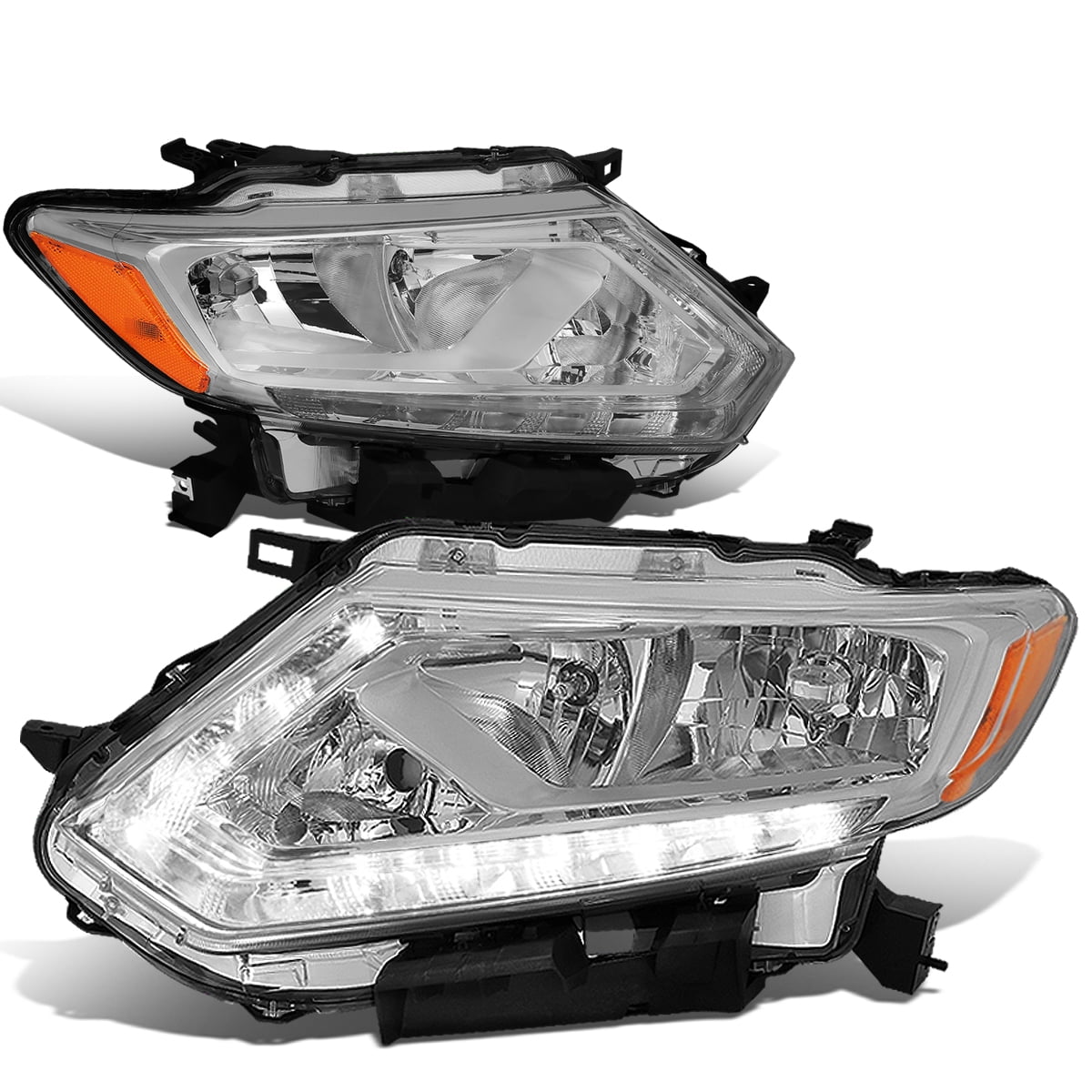 DNA Motoring HL-OH-NROG14-CH-AM For 2014 to 2016 Nissan Rogue Pair ...