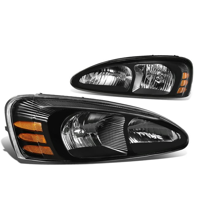 DNA Motoring HL-OH-PGPR04-BK-AM For 2004 to 2008 Pontiac Grand Prix Pair OE Style Headlight ...
