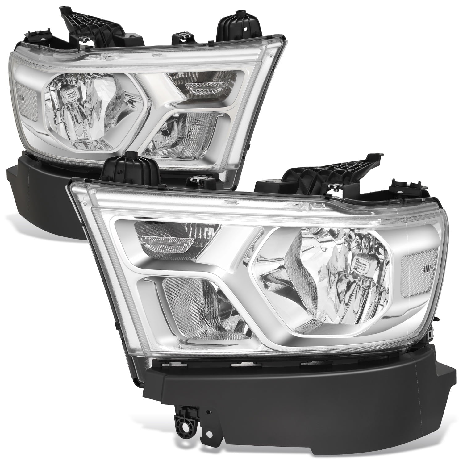 DNA Motoring For 19-24 Dodge Ram 1500 OE Style Chrome Clear Corner ...