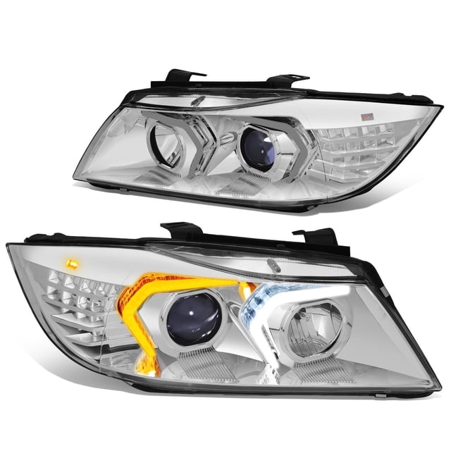 DNA Motoring LED DRL Signal Projector Headlights for 05-08 BMW E90 ...