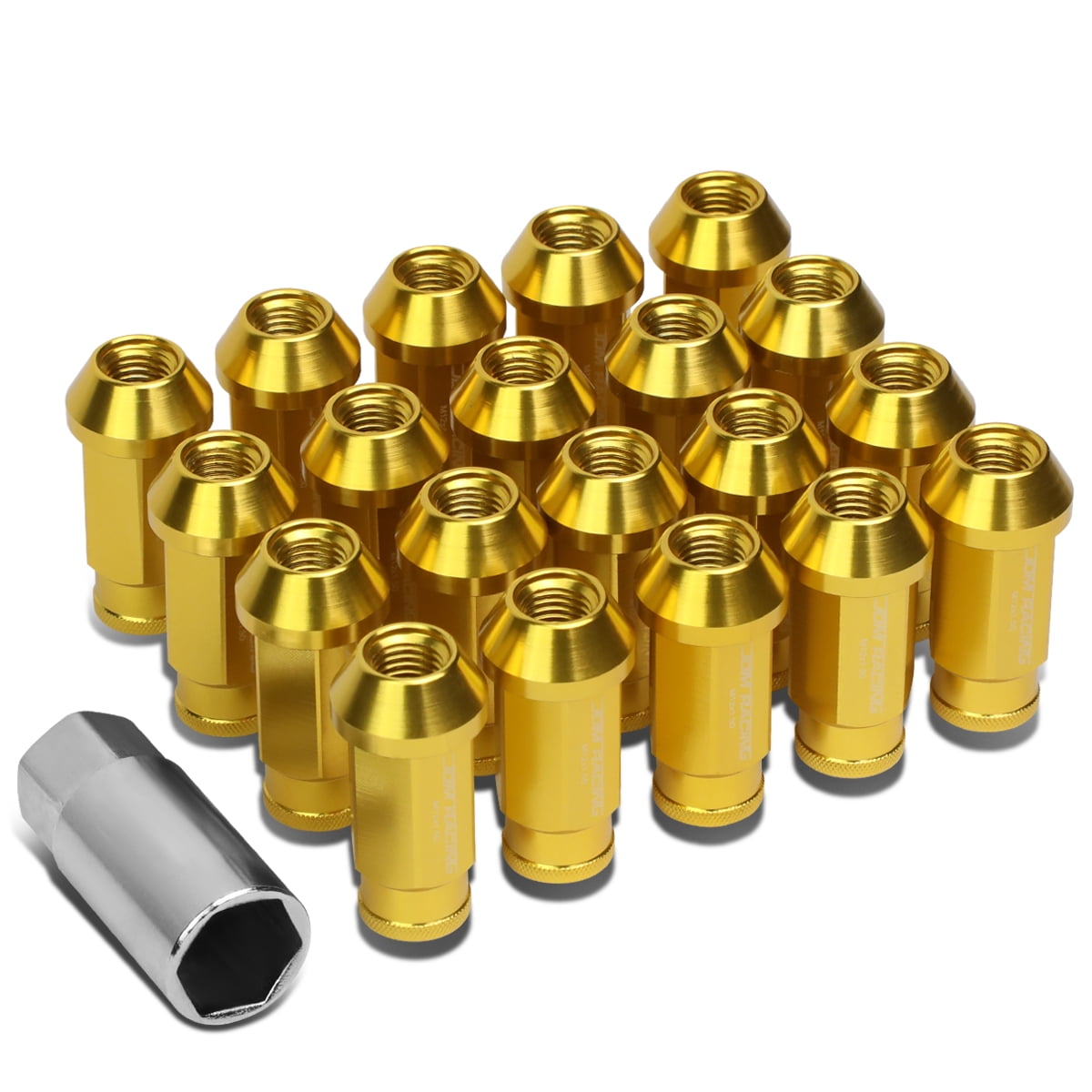 DNA Motoring LG-T777-15-GD 20-Piece M12 x 1.5 Extended Aluminum Alloy ...