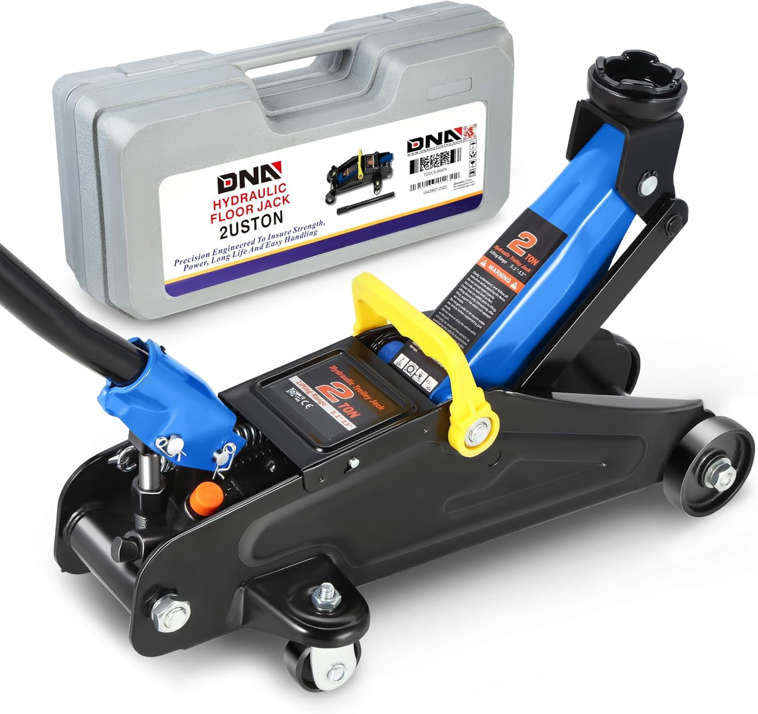 DNA Motoring Low Profile Hydraulic Trolley Service/Floor Jack, 2 Ton ...