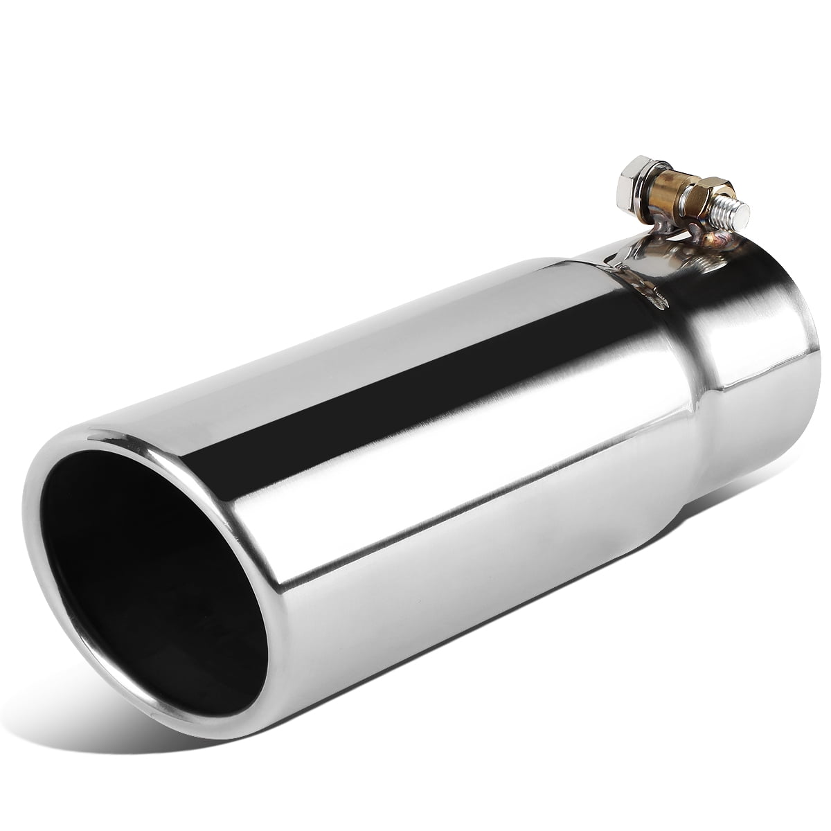 DNA Motoring MFL-TIP-001 Universal Stainless Steel Round Diagonal Cut ...