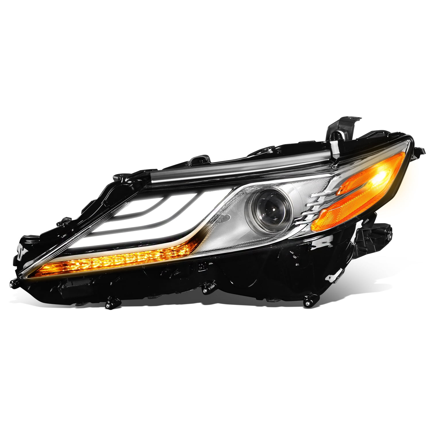 DNA Motoring LED DRL Projector Headlight Lamp, Left Driver Side, Clear ...