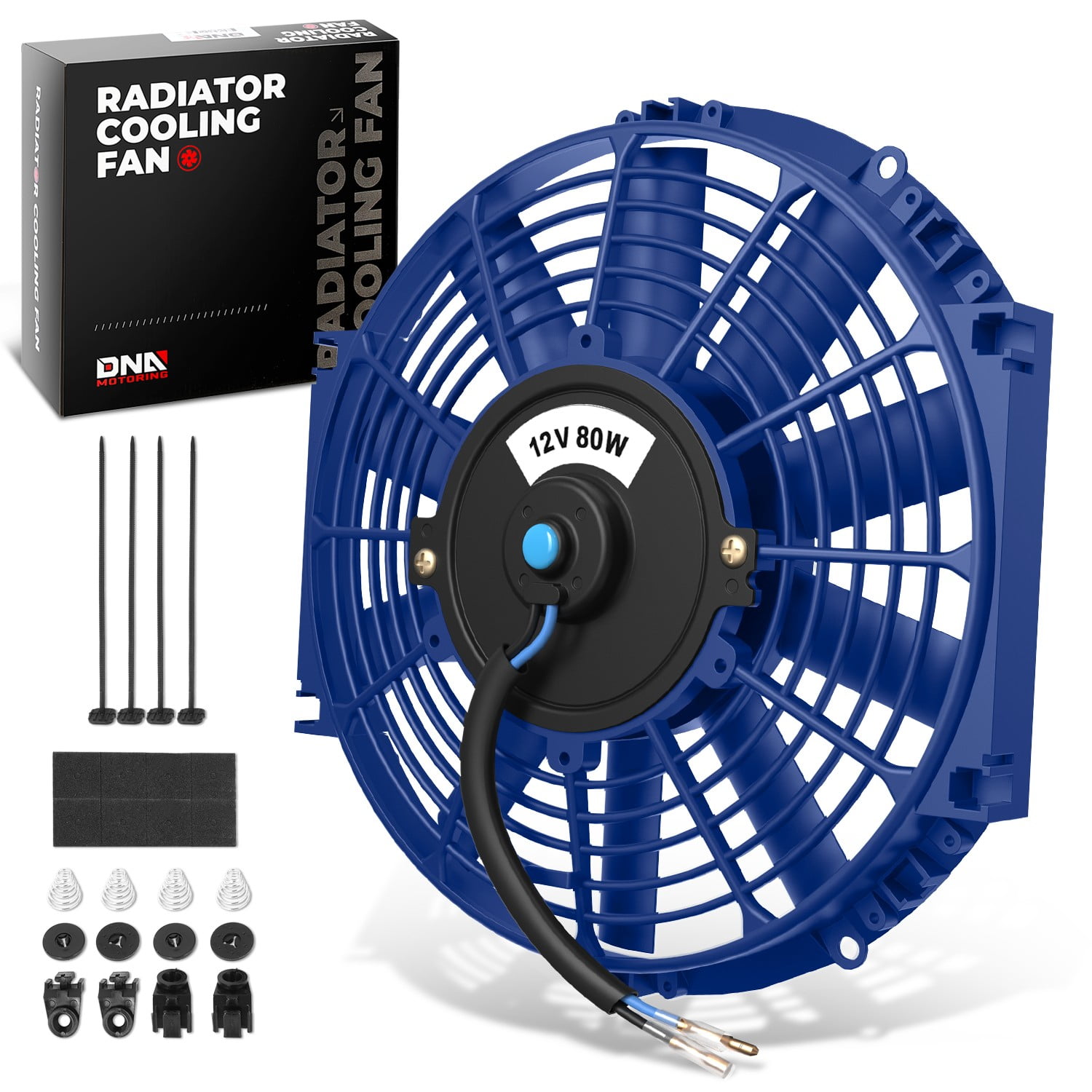 DNA Motoring 12 Inch Universal Slim Pull/Push Radiator Engine Bay ...