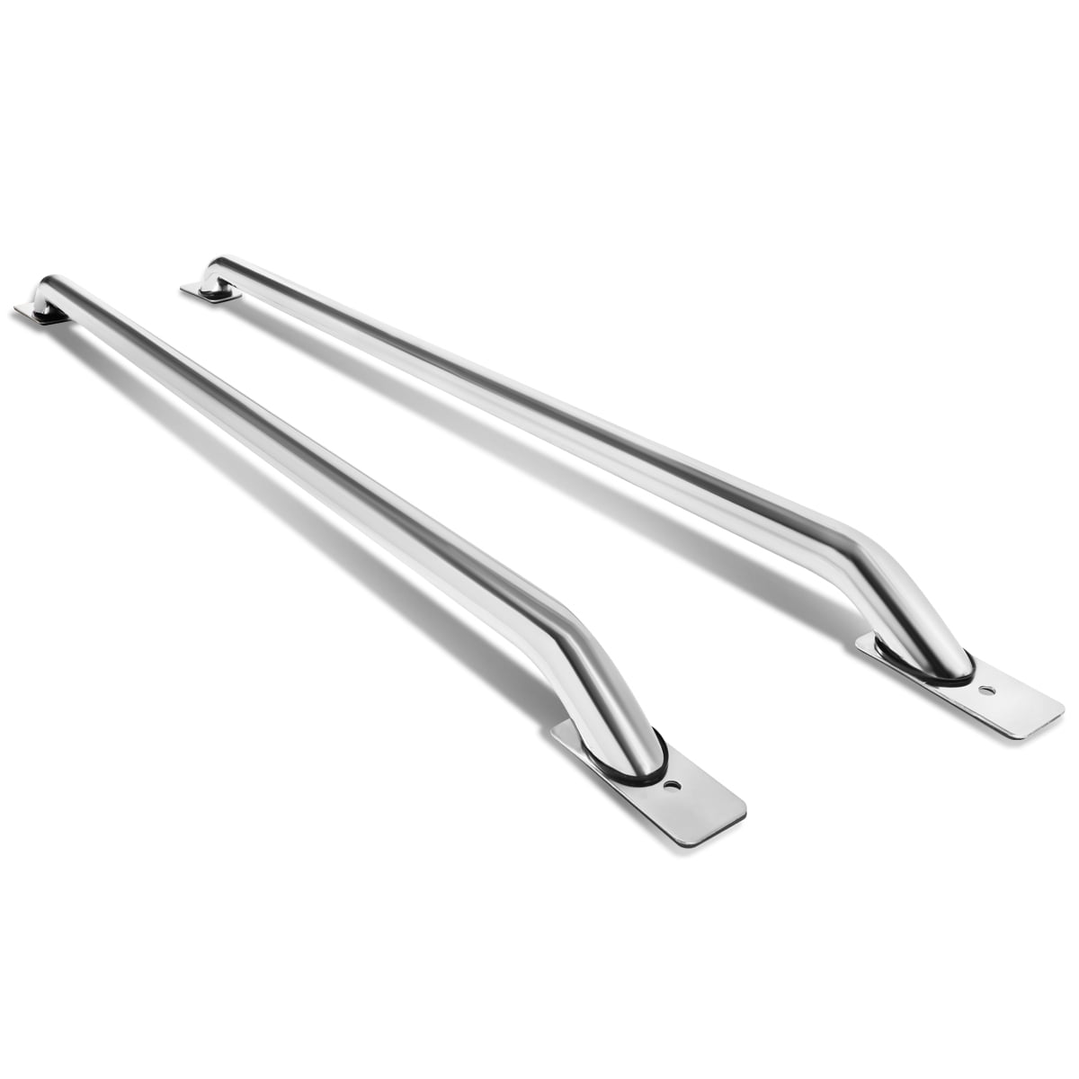 DNA Motoring RAIL-001-SS Pair of Stainless Steel Chrome Truck Side Bar ...
