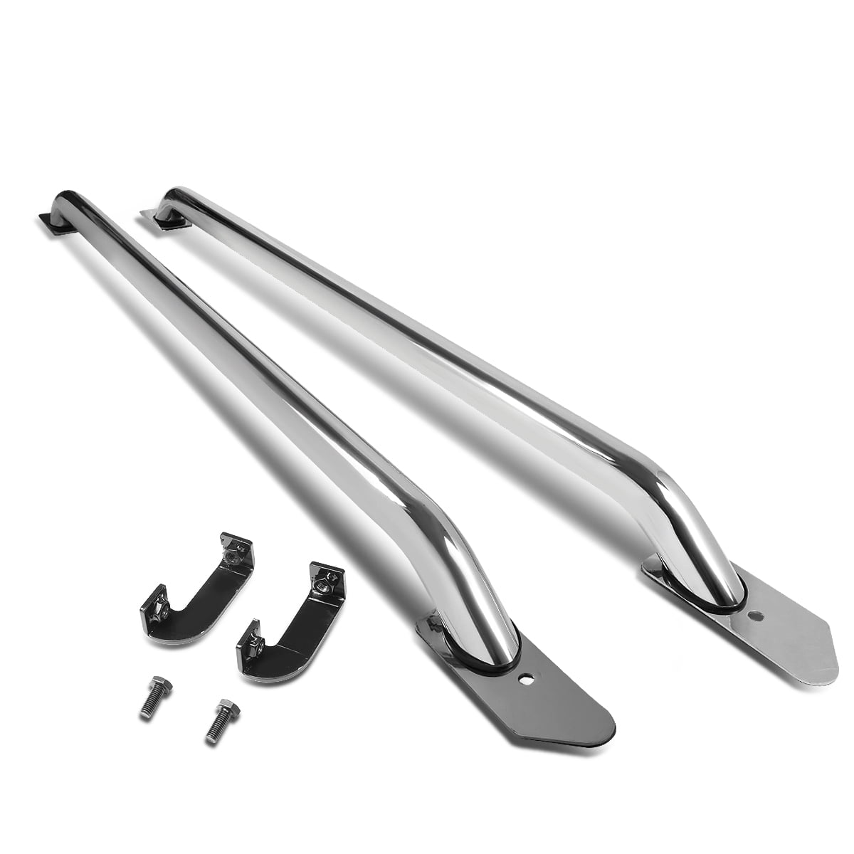 DNA Motoring RAIL-008-SS Pair of Stainless Steel Chrome Truck Side Bar ...