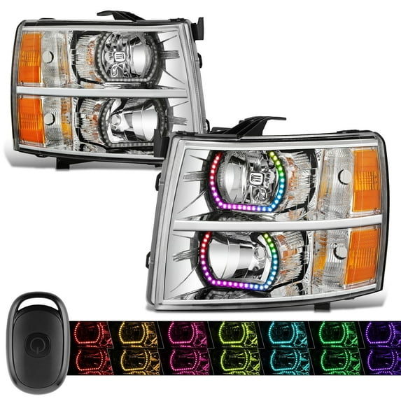 DNA Motoring RGB Sequential Start-Up LED DRL Headlights for 07-13 Chevy ...