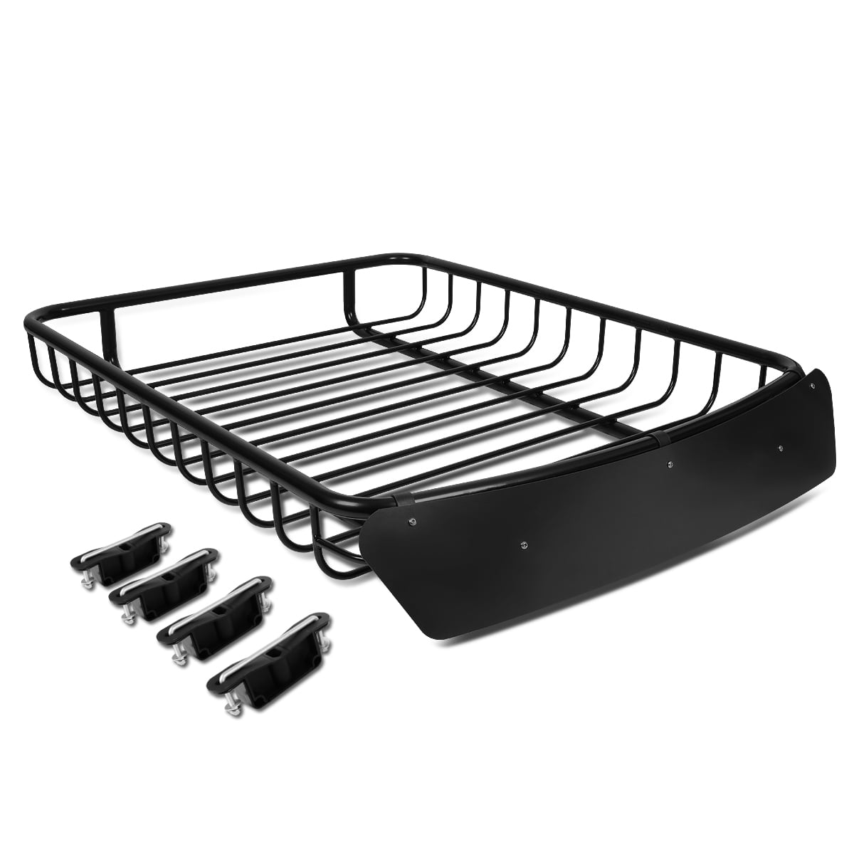 DNA Motoring RRC-T111-BK 51" x 40" Mild Steel Roof Rack Top Cargo ...
