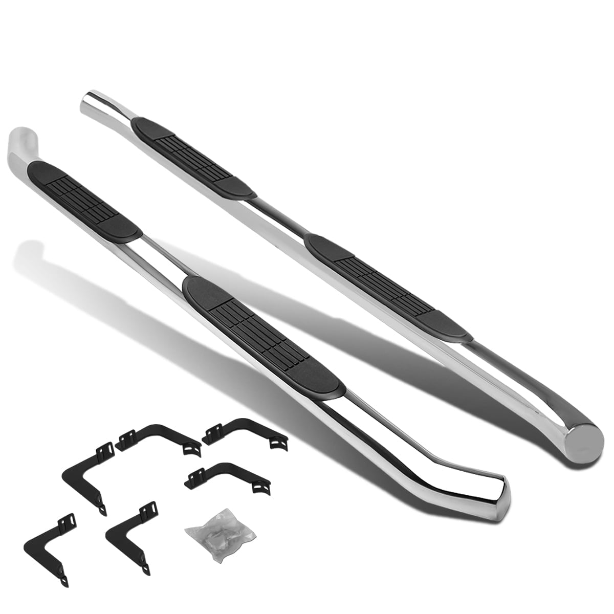 DNA Motoring 3" Chrome Side Step Nerf Bars Running Boards for 2005-2020 ...