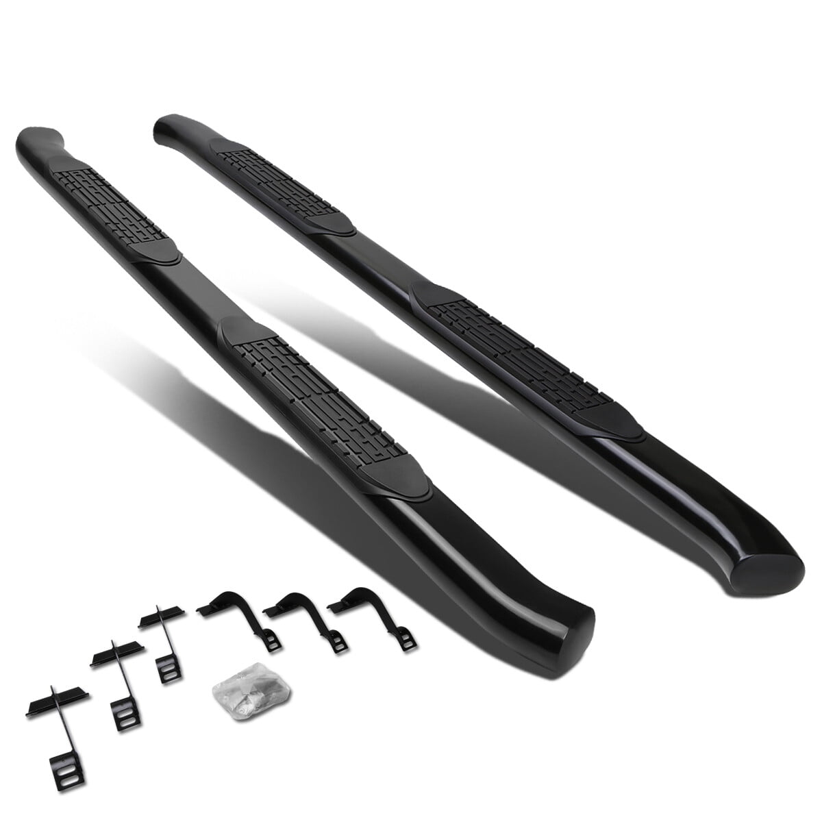 DNA Motoring 4" Black Curved Oval Side Step Nerf Bars Running Boards ...