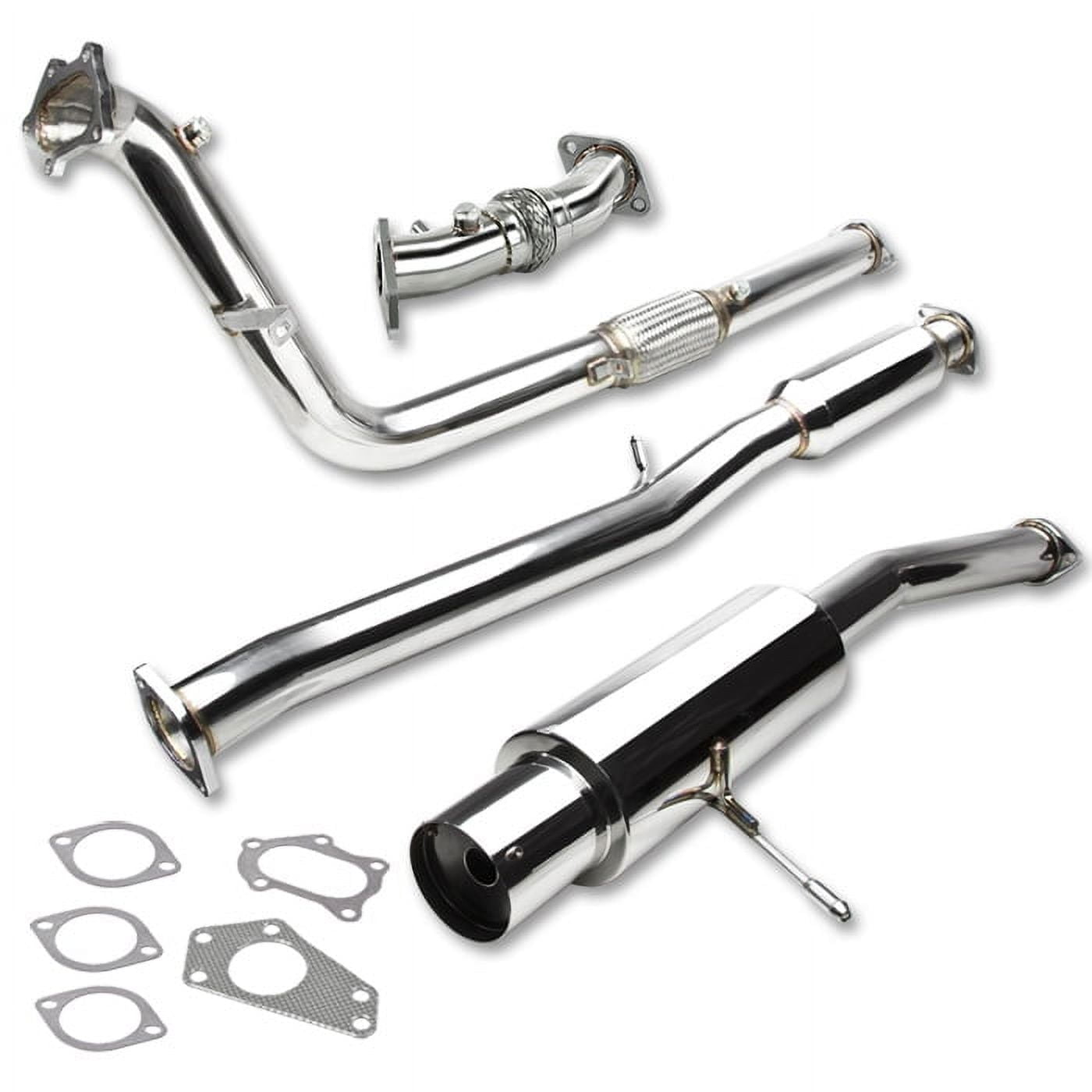DNA Motoring Muffler Tip Catback Exhaust System for 2002-2007 Subaru ...