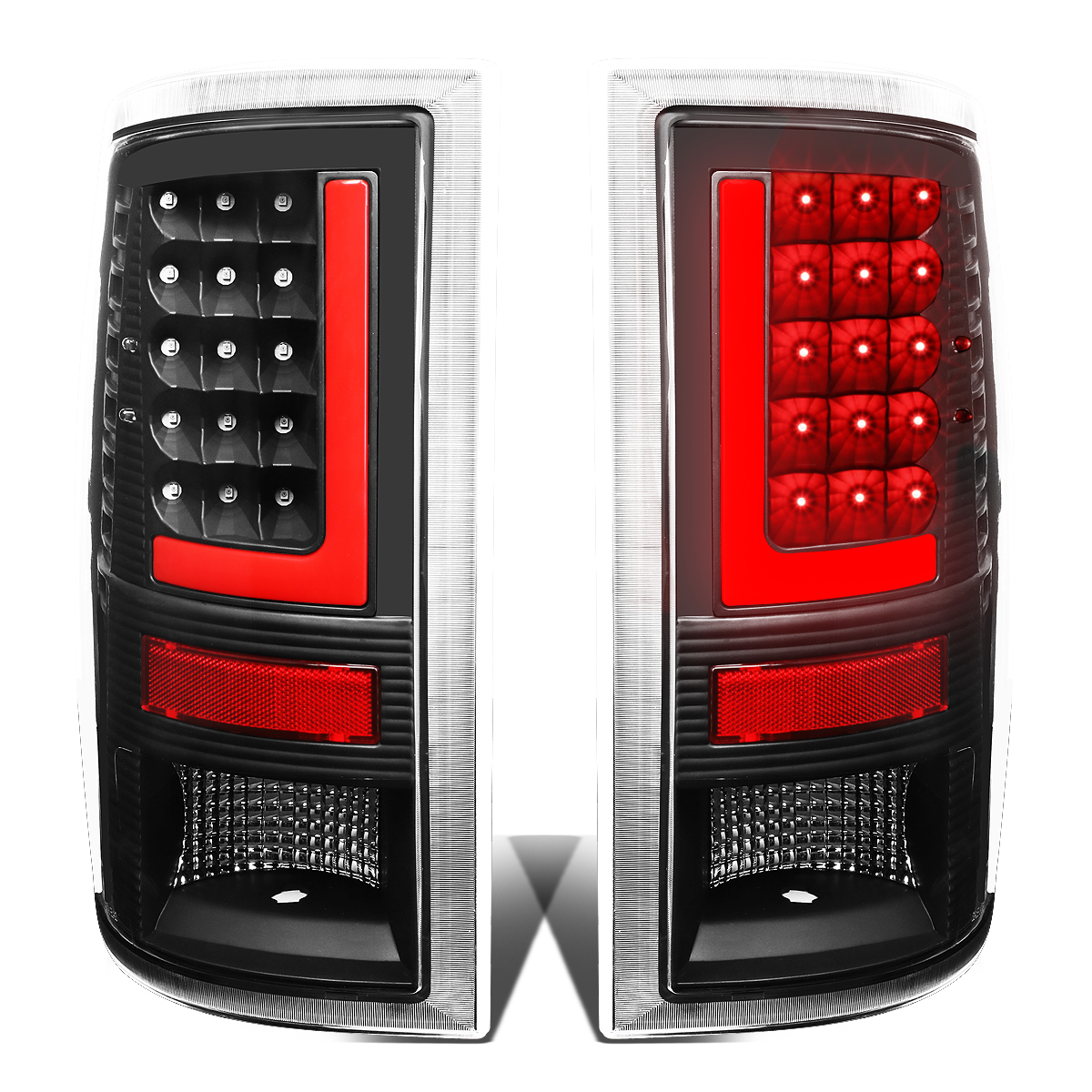 DNA Motoring TL-DRAM09-LED-RD3D-BK-CL For 2009 to 2017 Dodge Ram 1500 ...