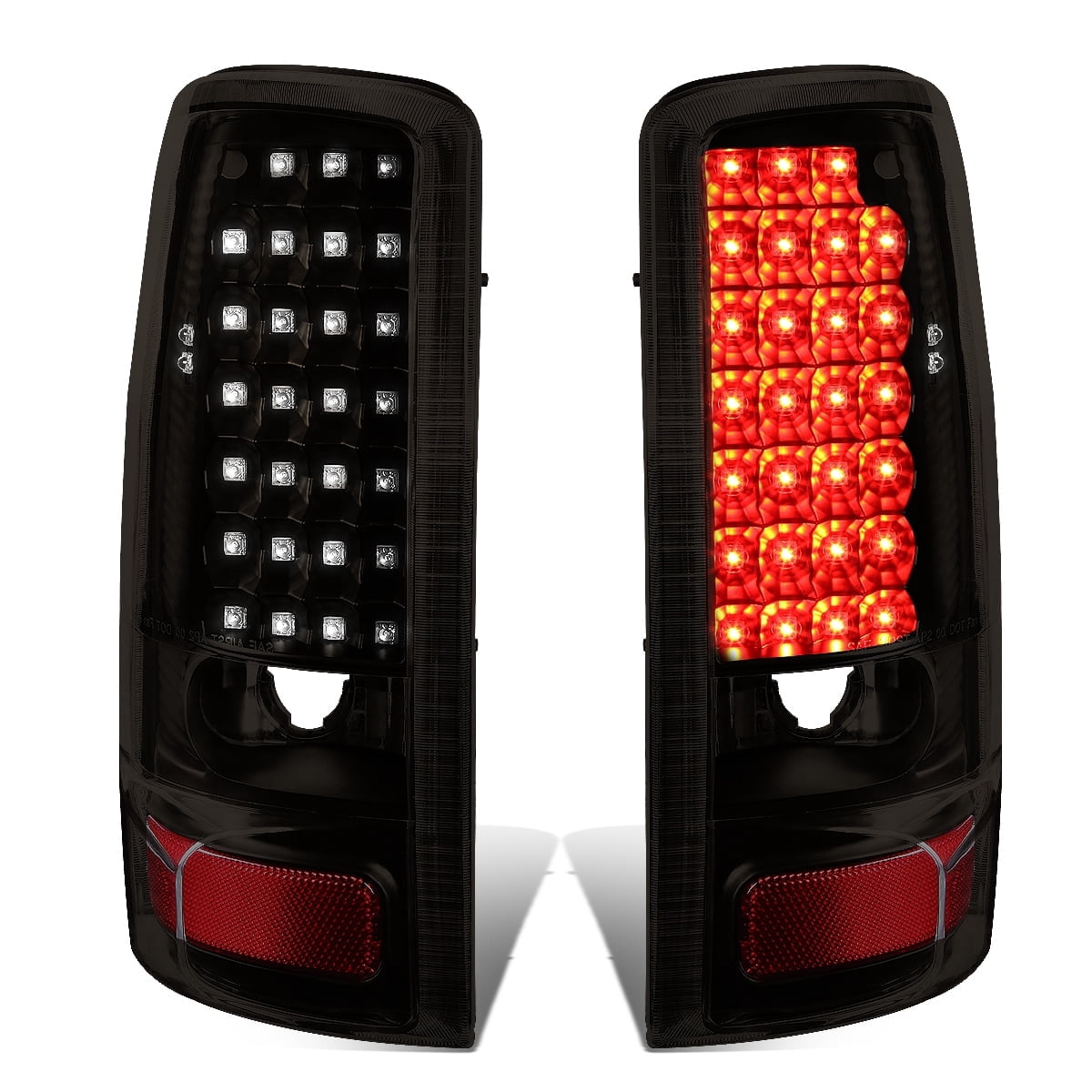 DNA Motoring LED Brake Tail Lights, Black Housing Smoked Lens for 2000 ...