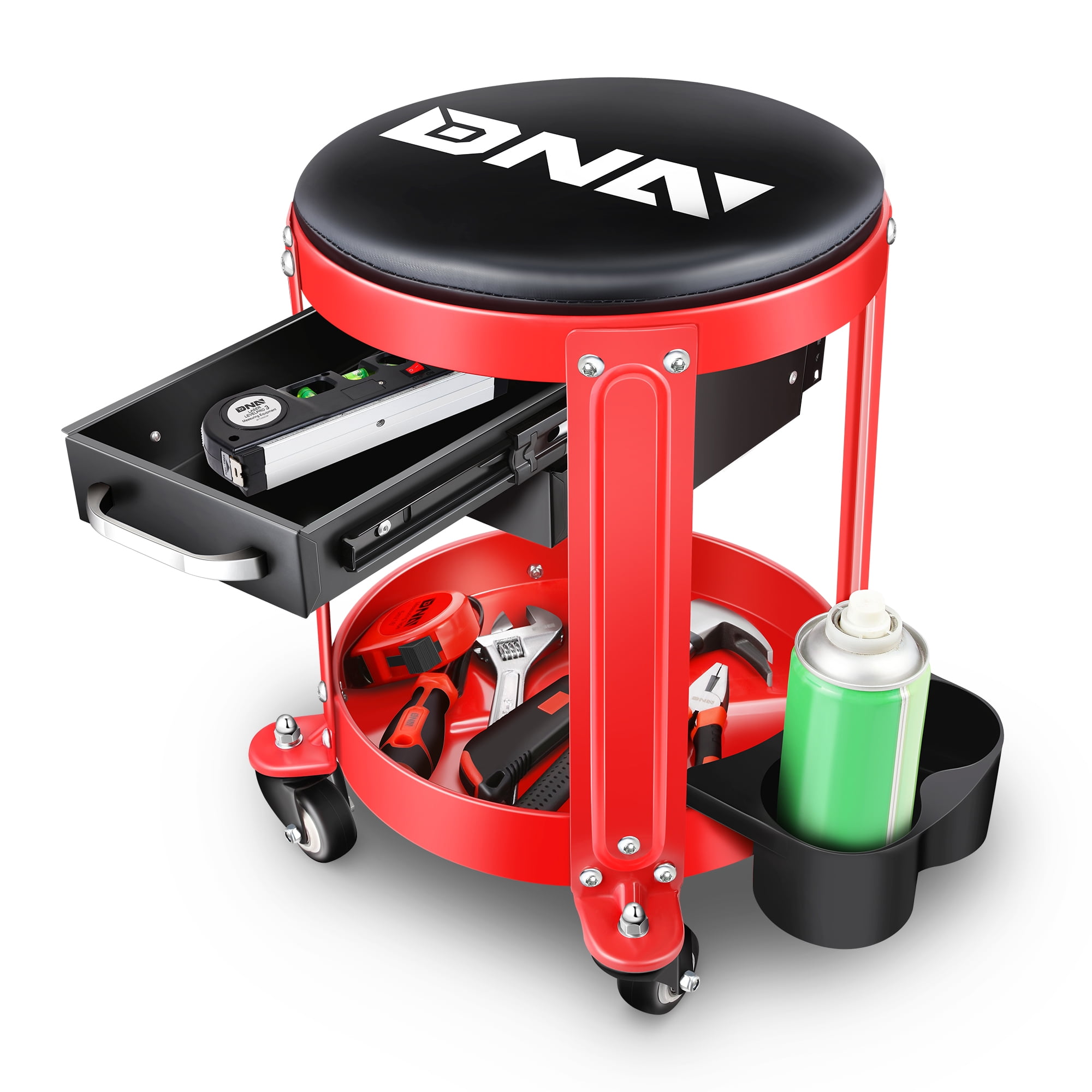 DNA Motoring TOOLS-00197 Red 16" X16" 360 Degree Movement Automotive ...