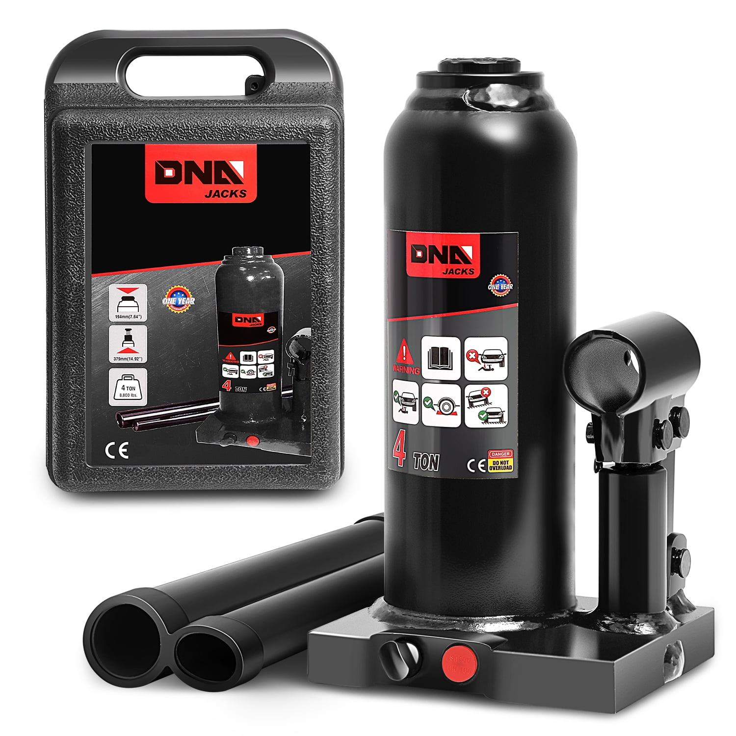DNA Motoring TOOLS-00354 15" 4 Tons (8818.5 lbs) Car Pickup SUV Auto ...