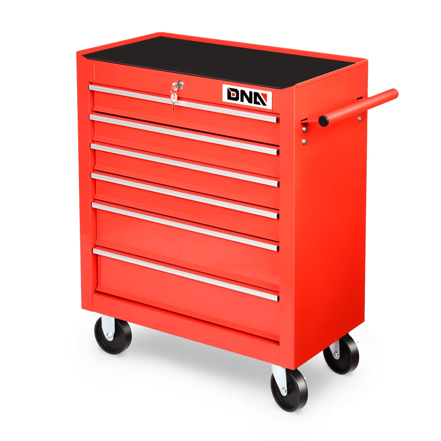DNA Motoring TOOLS-00388 6 Drawer Multiple Storage Rolling Tool Trolley ...