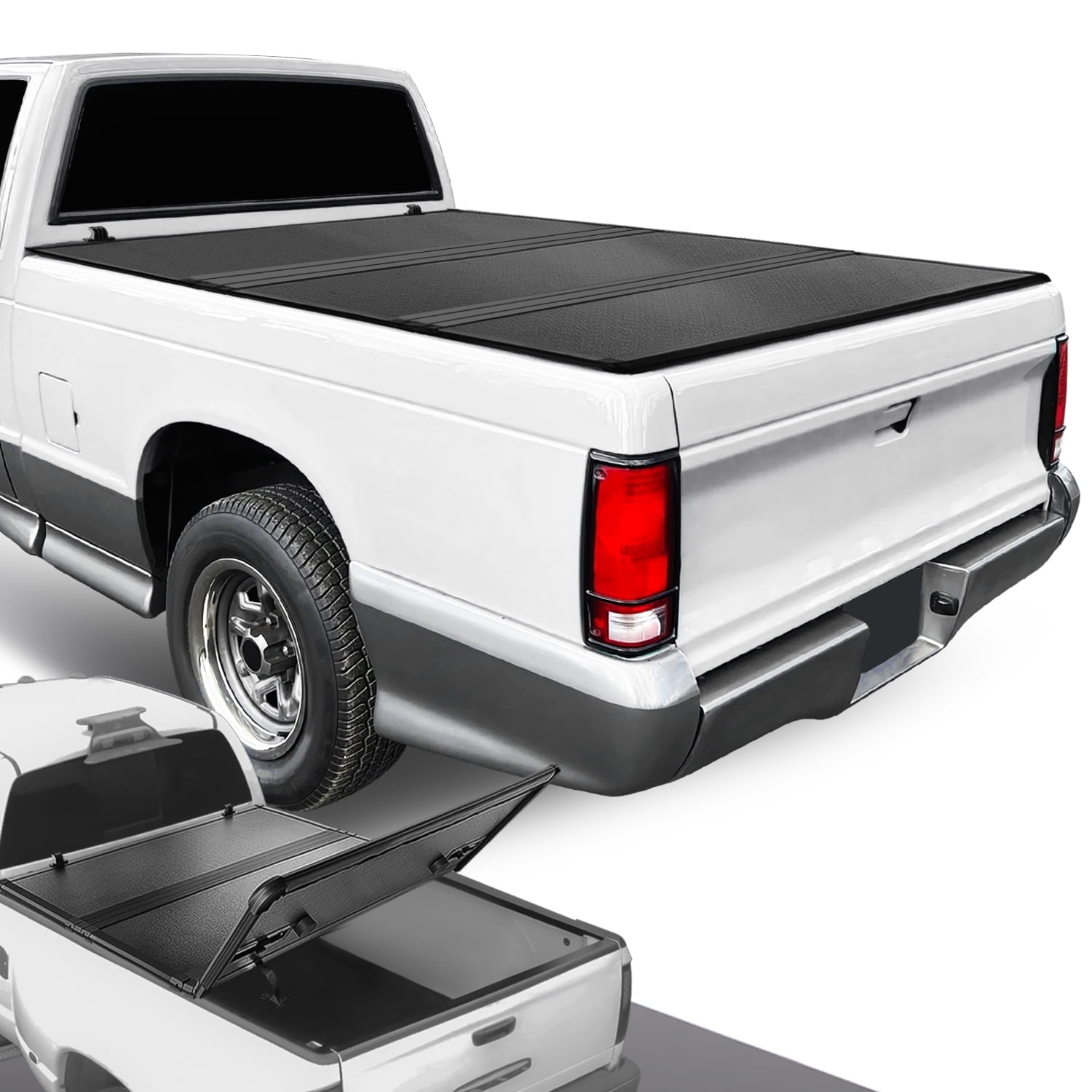 DNA Motoring Hard Solid Tri-Fold Tonneau Cover for 1982-1993 Chevy S10 GMC S15 6' Bed Truck ...