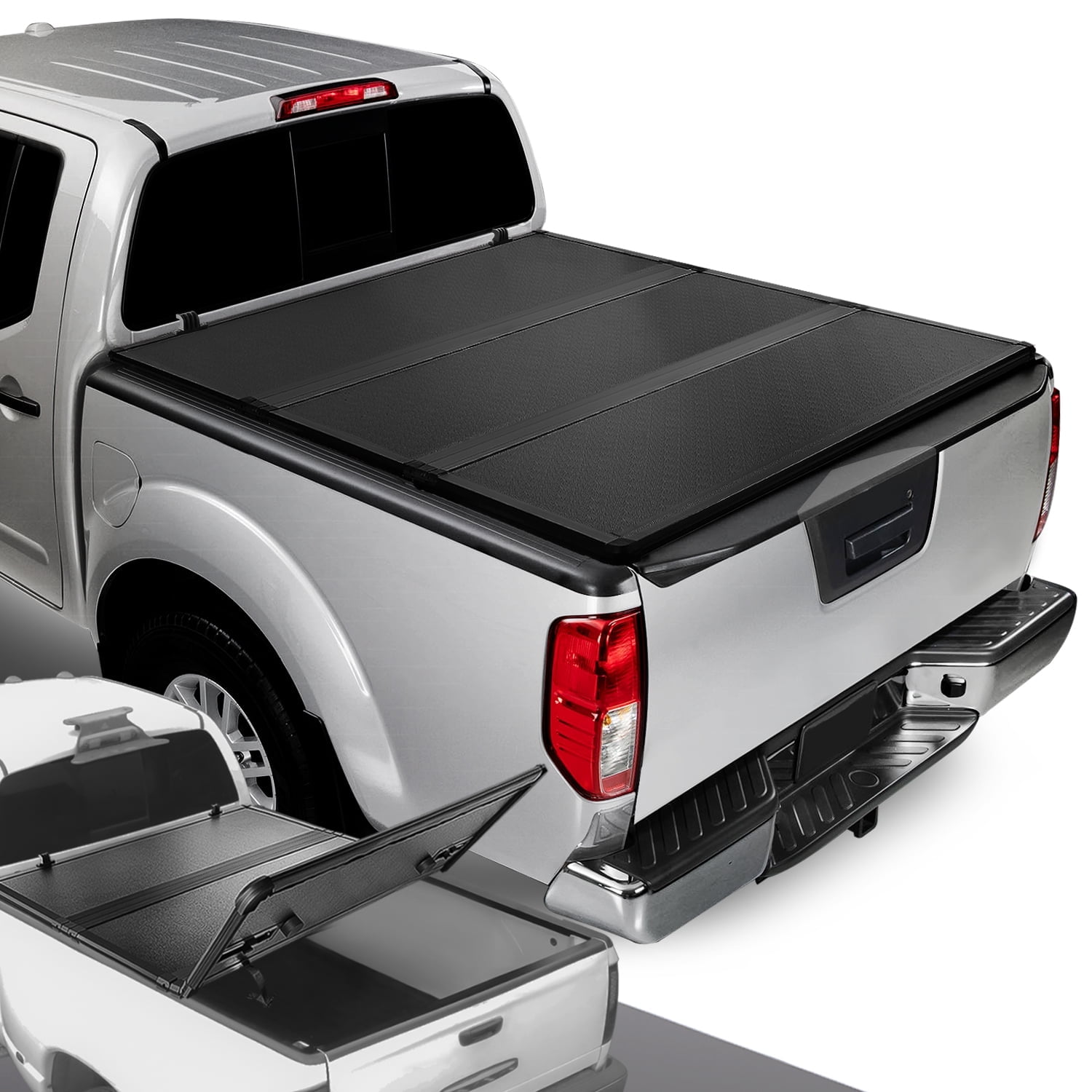 DNA Motoring Hard Solid Tri-Fold Tonneau Cover for 2005-2018 Nissan ...
