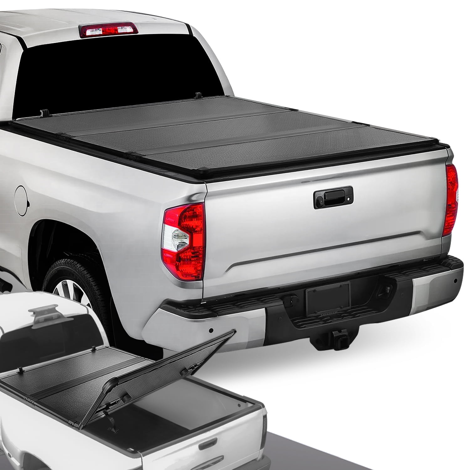 DNA Motoring Hard Solid Tri-Fold Tonneau Cover for 2014-2018 Toyota ...