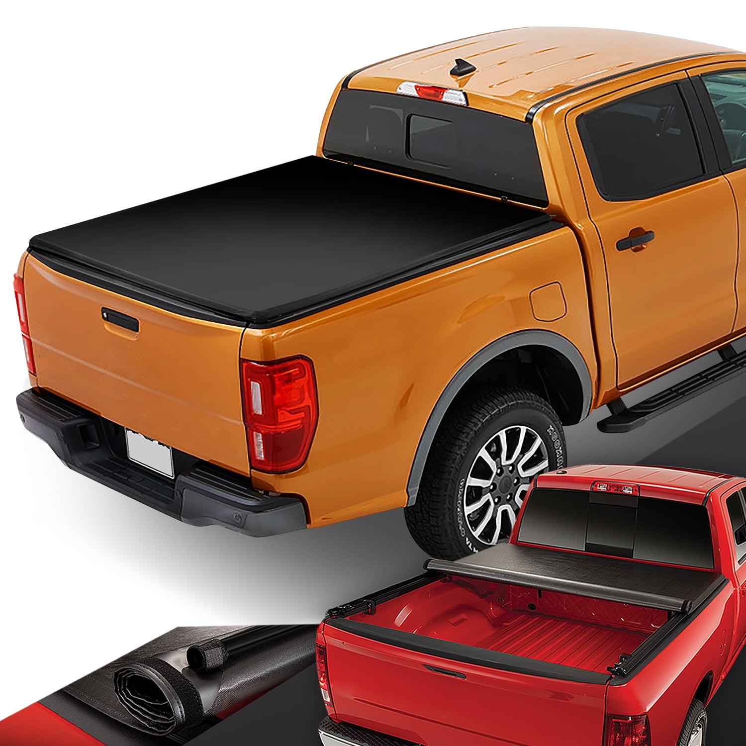 DNA Motoring Roll-up Tonneau Cover for 2019-2023 Ford Ranger, 5Ft Bed ...