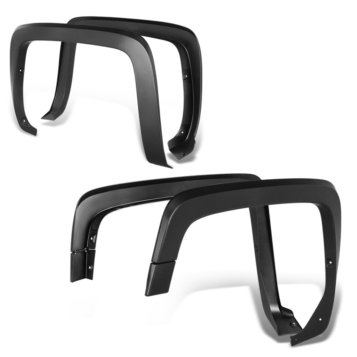 DNA Motoring Wheel Fender Flares for 2014-2019 Chevy Silverado, 4Pcs ...