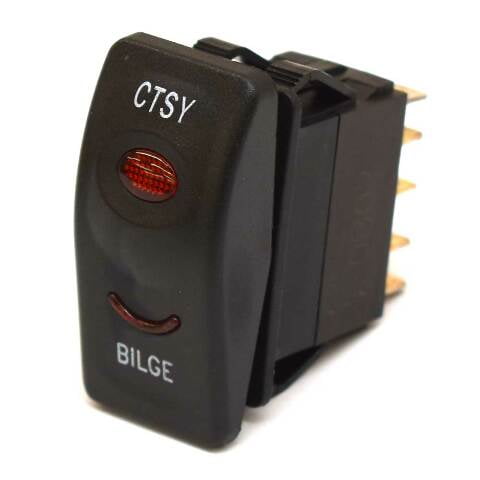 DNA On/Off/On Boat Rocker Switch | Courtesy/Bilge 10 Spade Illuminated ...