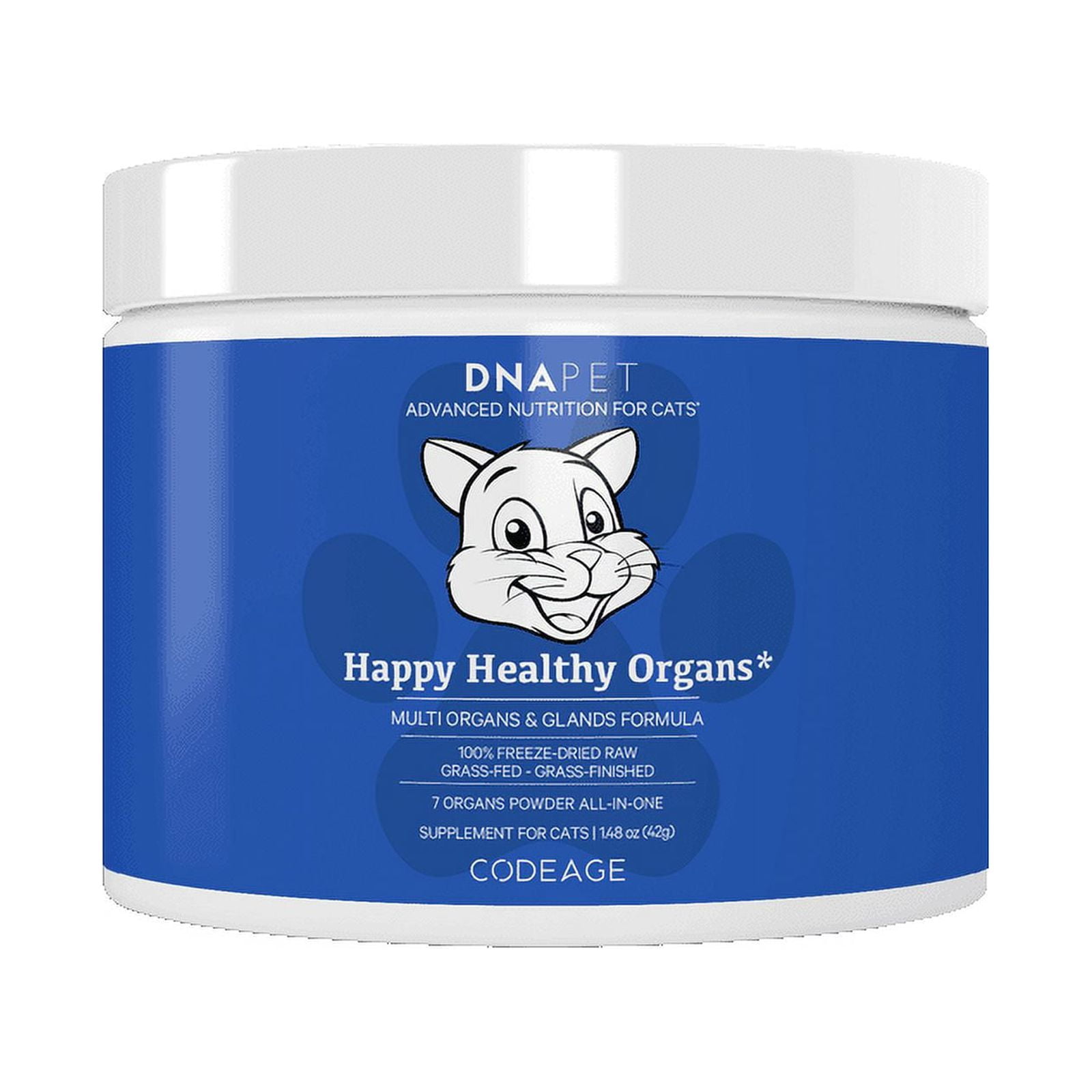 DNA PET Happy Healthy Organs & Glands Supplement for Cats, Multi Organ ...