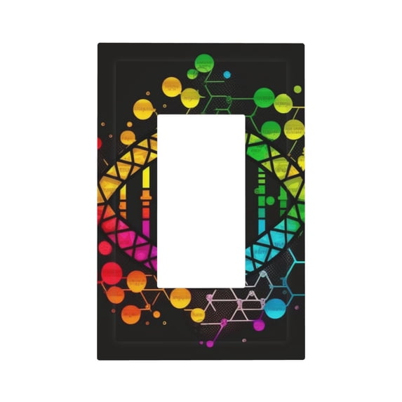 DNA Rainbow LGBT Pride Science Single Gang Wall Plate 1 Gang Decorative ...