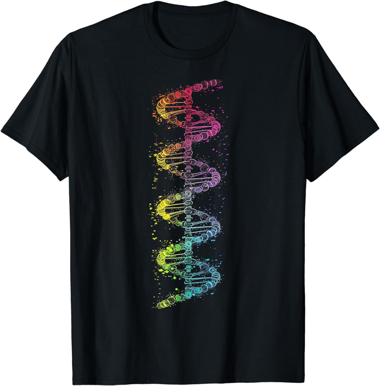 DNA Rainbow Motif Art Graphic T-Shirt - Walmart.com