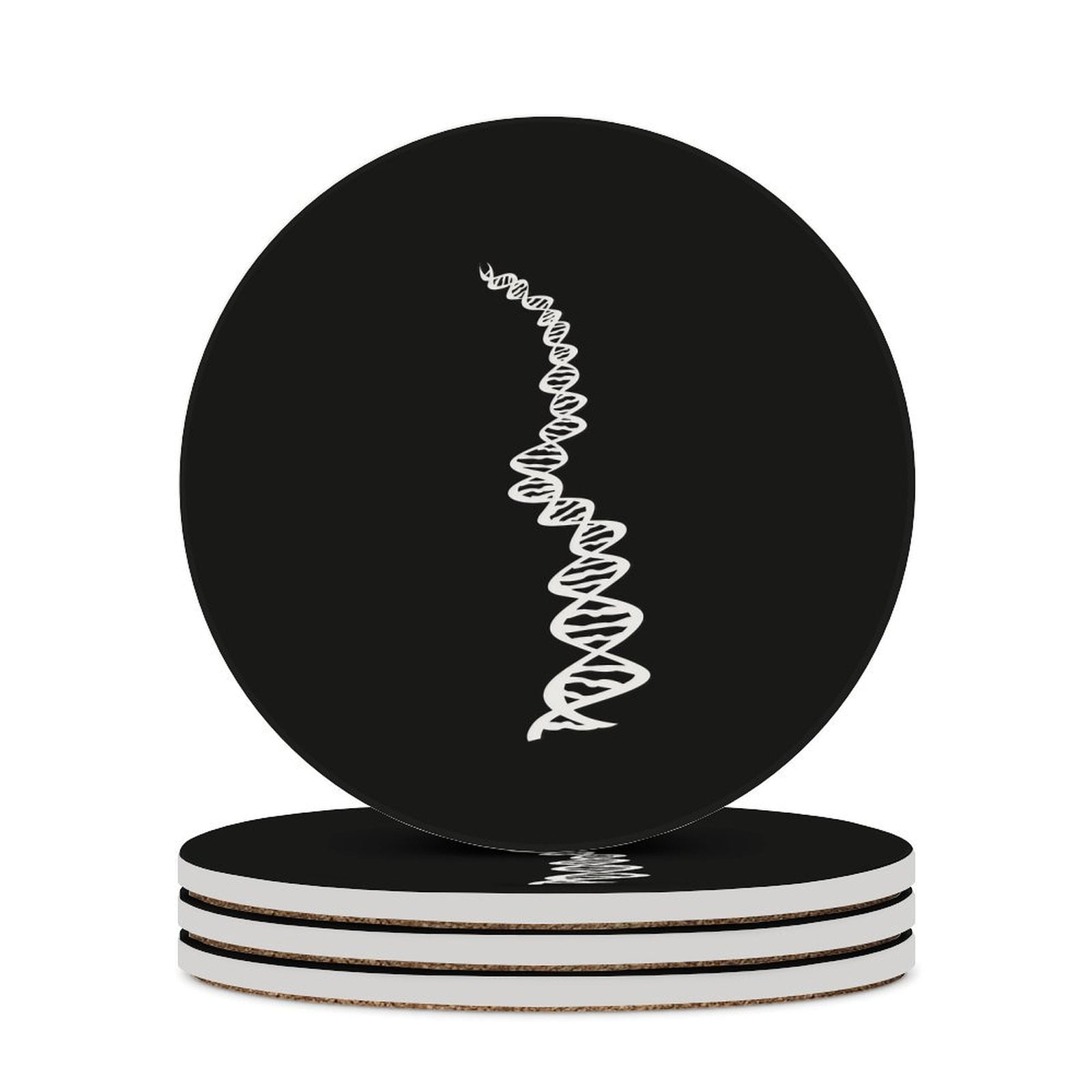 DNA Strand Ceramic Coasters Absorbent Coasters for Drinks Decorative ...