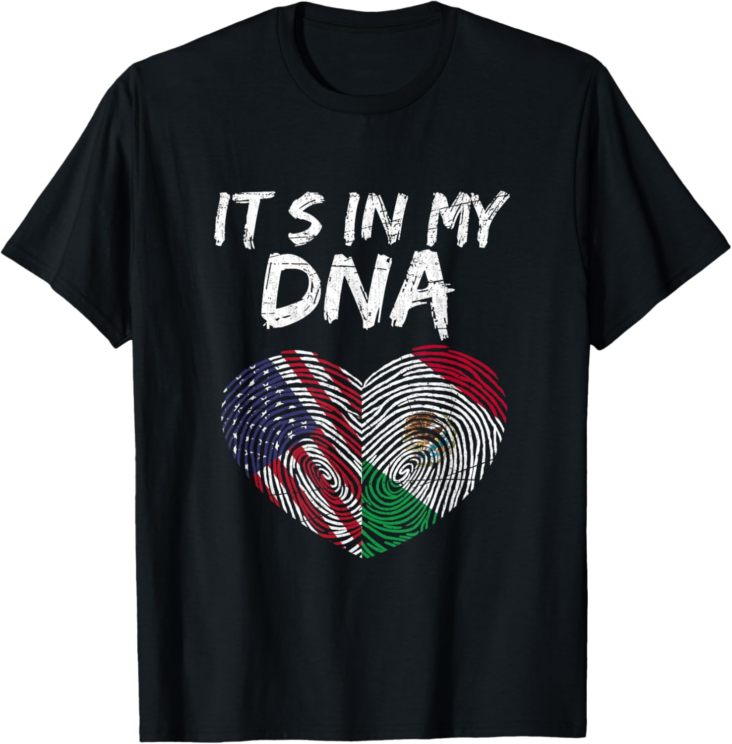 DNA USA Flag American Mexican Flag Mexico T-Shirt100% pure cotton ...