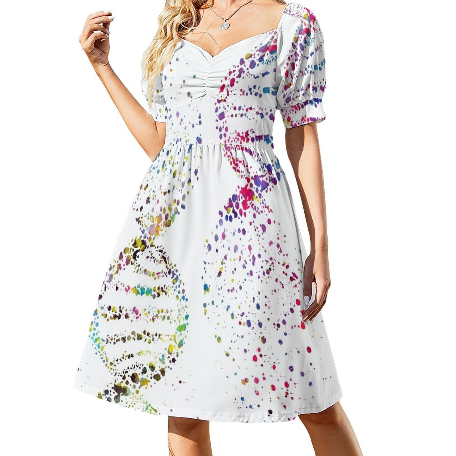 DNA Watercolor Art Dna double helix genetic Dress Evening gown womens ...
